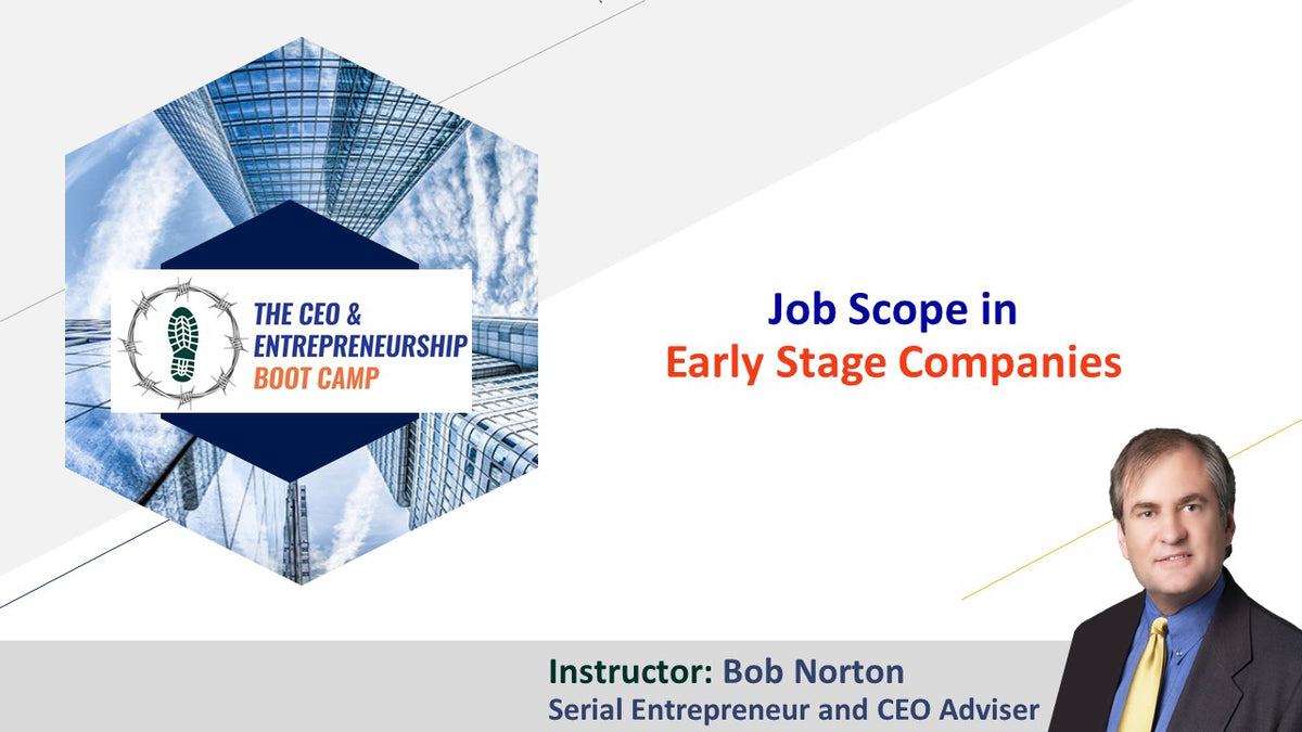 Job Scope in Early Stage Companies – Entrepreneurship University